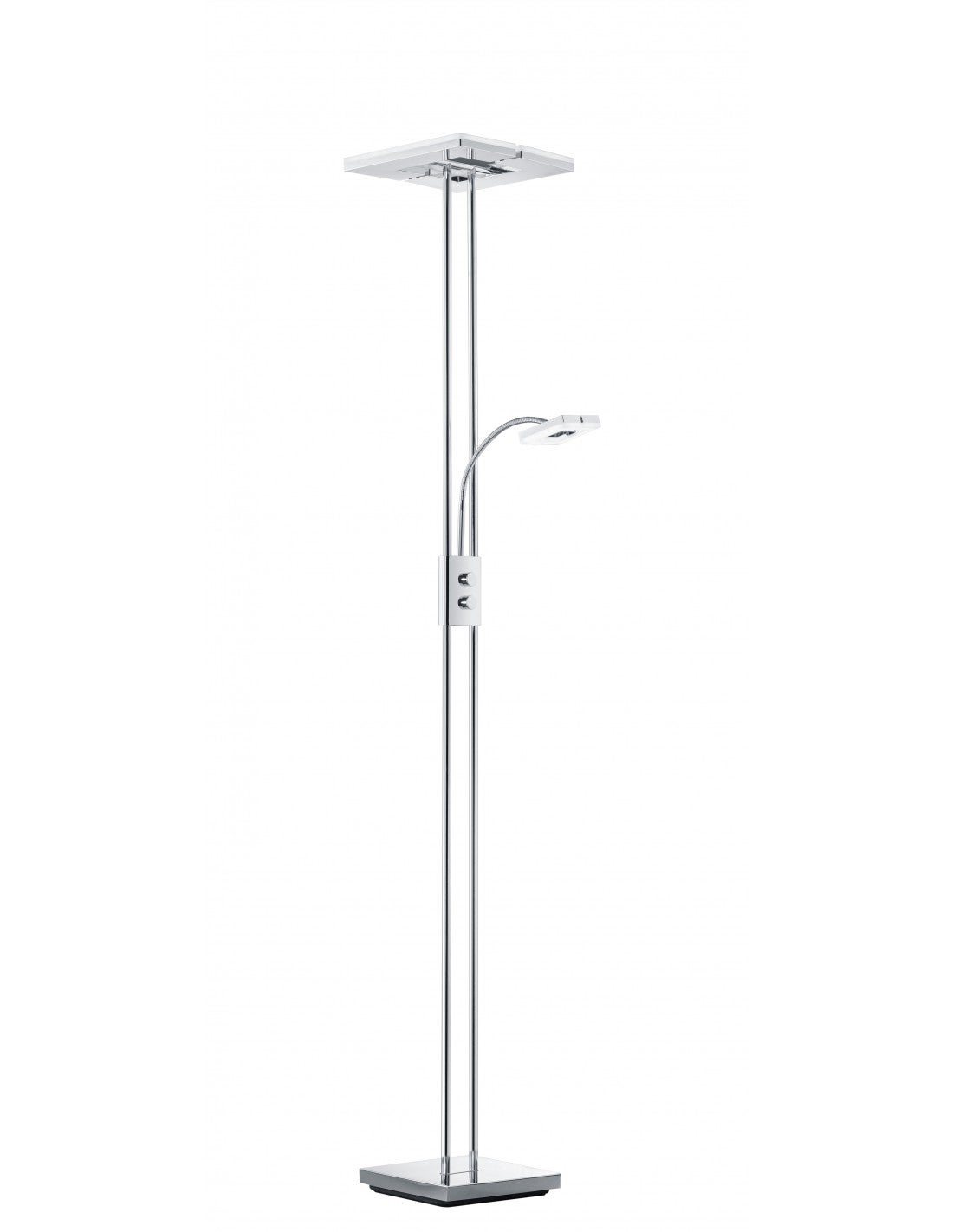 Avignon Lampadaire Led Chromé Avec Trio Lighting Liseuse Ajustable ...