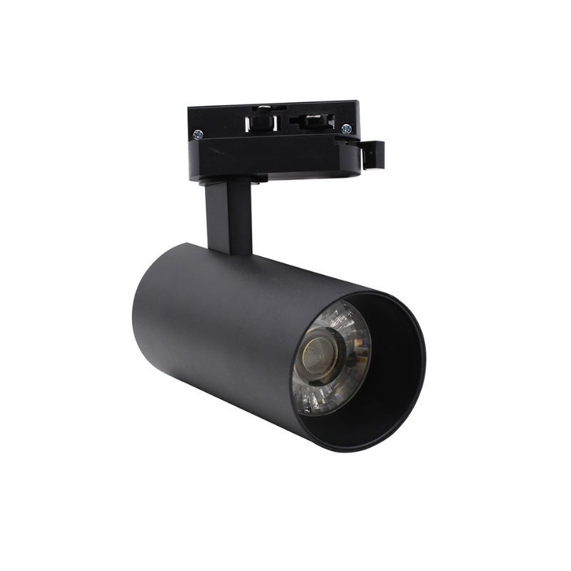 Spot LED sur Rail Monophasé CCT 20W 60° Noir - 3000K/4000K/6500K ...