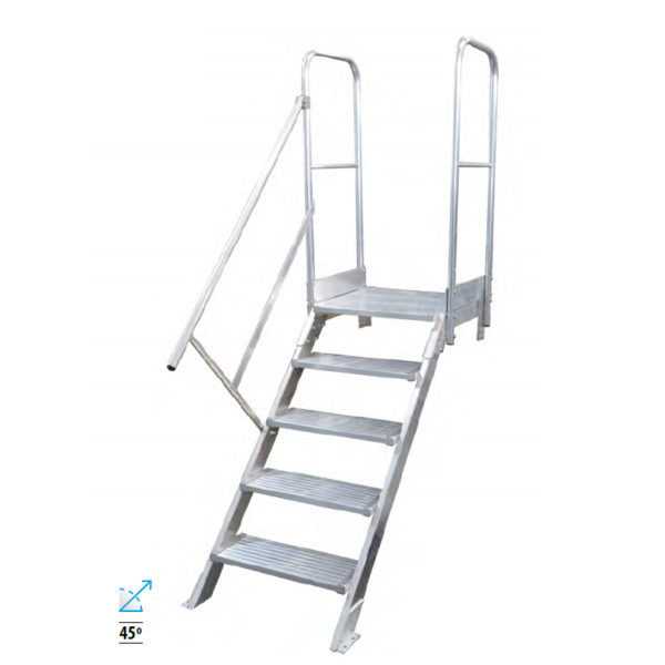 Escalera KTL MAX de acceso con plataforma 45 grados | Leroy Merlin
