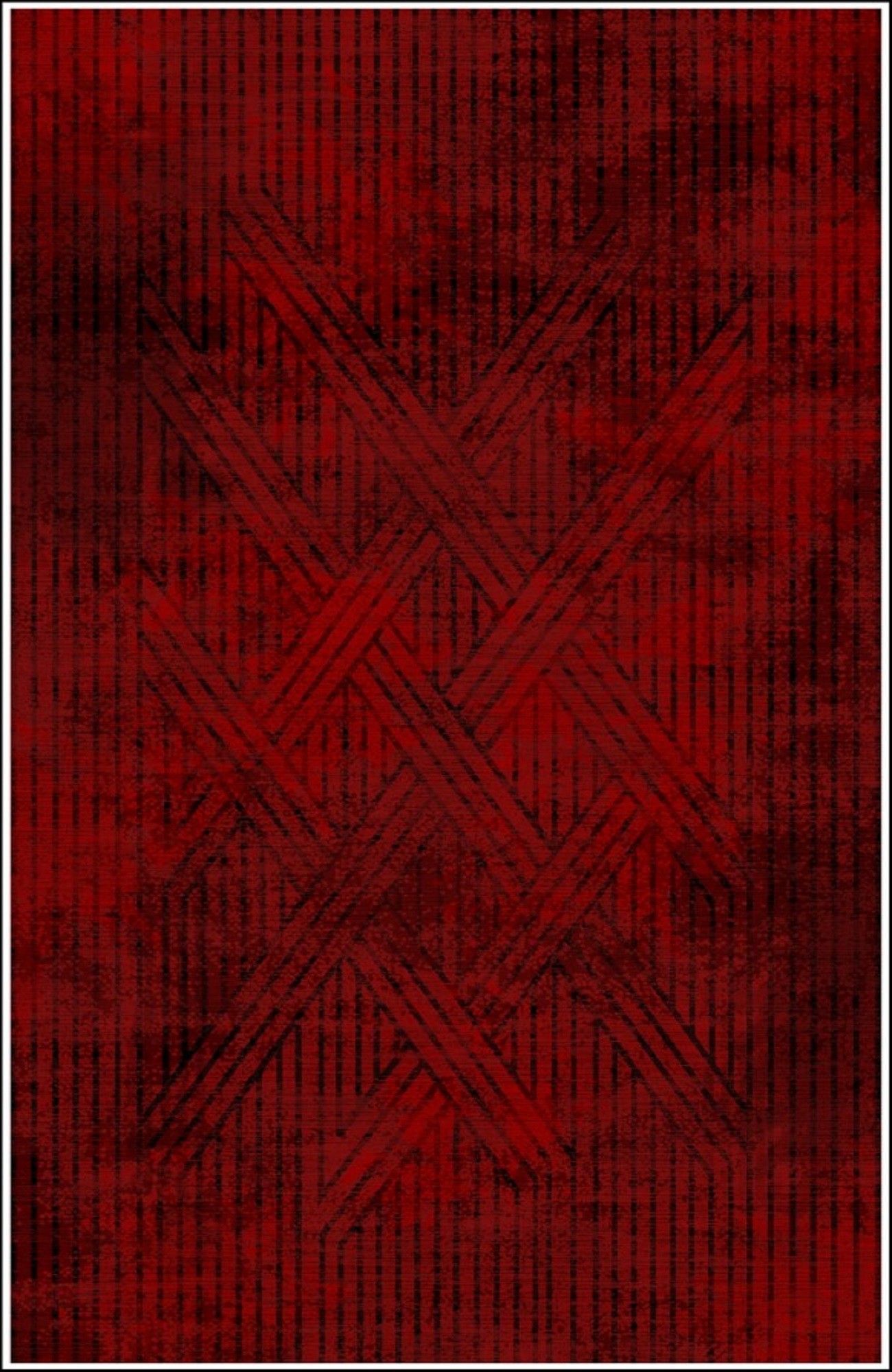Tapis de salon FISUN Rouge - 300x400cm | Leroy Merlin