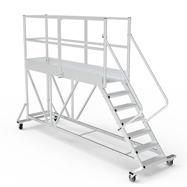 Plateforme roulante 7 marches - Hauteur max. de travail 3.40m - PTF2507 ...