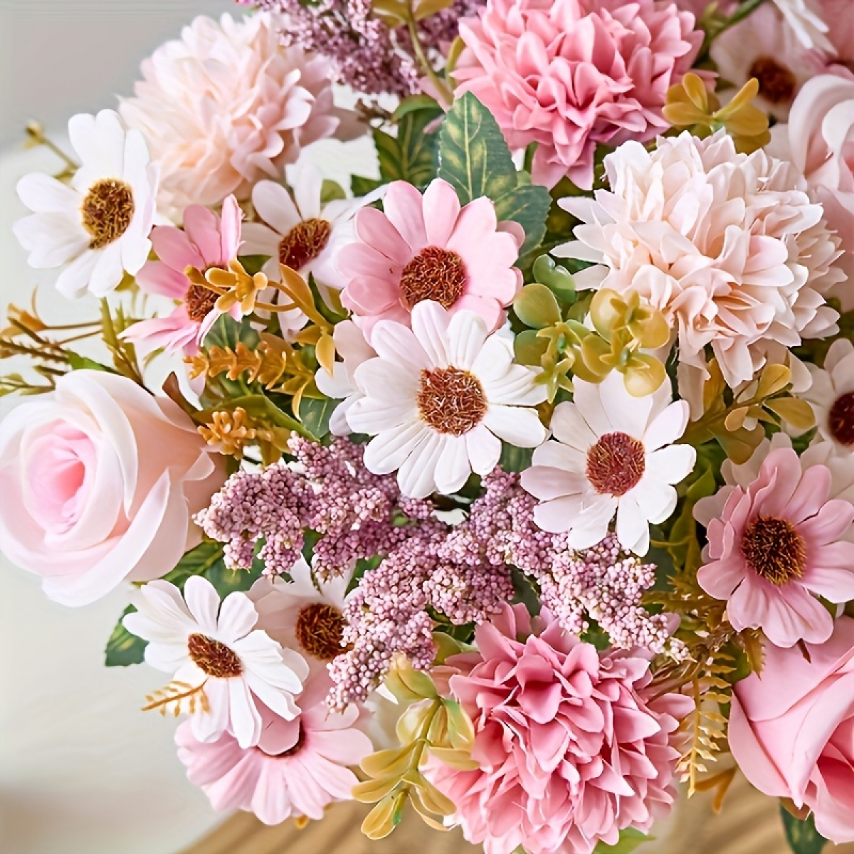 NICOLA 4 pièces Fleurs artificielles Roses Bouquet de mariée Mariage ...