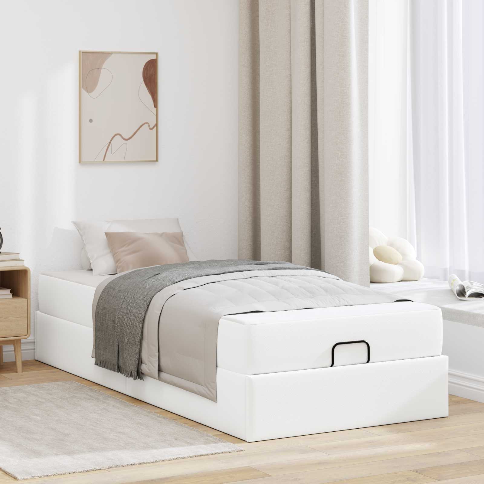 Cadre de lit avec matelas Autre 2 pcs Blanc PVC | Leroy Merlin