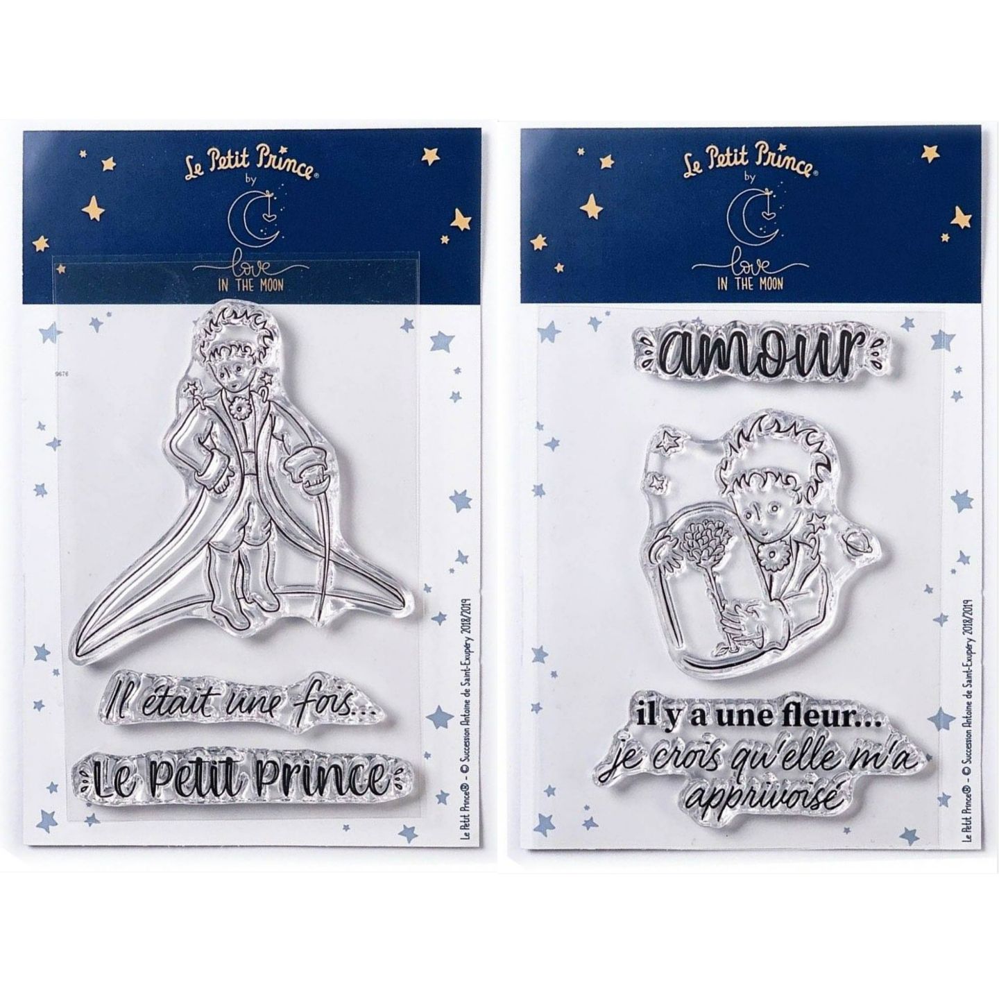 6 Tampons transparents Le Petit Prince Messages et Fleur - Love in the ...