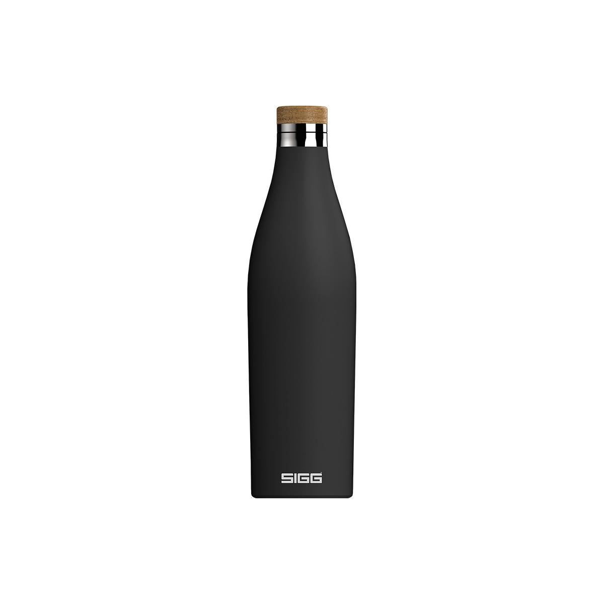 SIGG Meridian Black Utilisation quotidienne 700 ml Bambou, Acier inoxydable Noir | Leroy Merlin