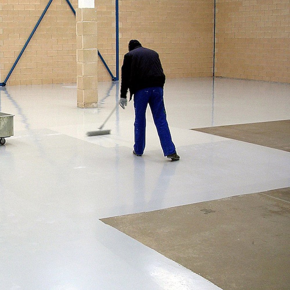 Pintura Epoxi bicomponente Base Agua Bajo Olor (Gris, 5kg + 1kg) - Protección para suelos ...