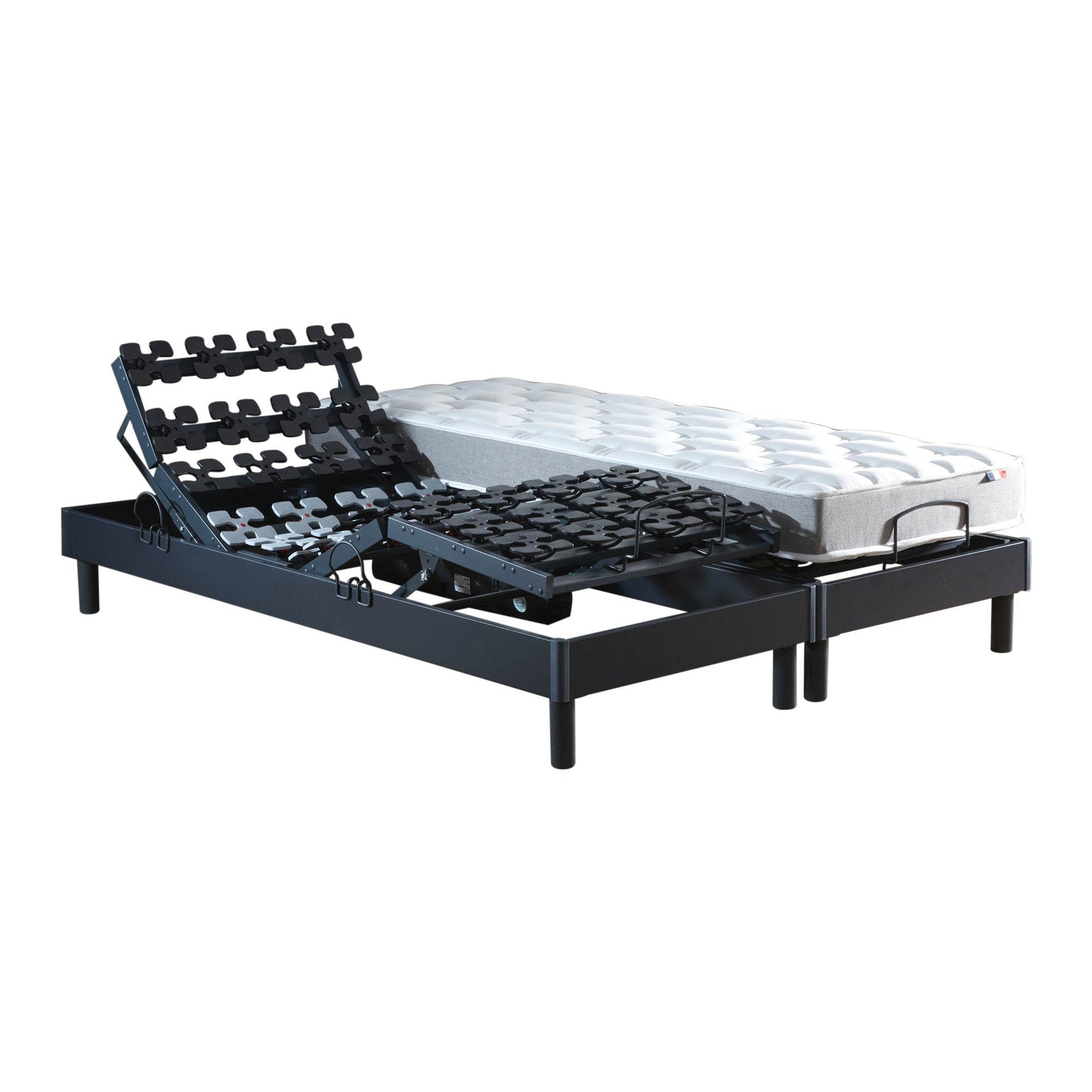 Ensemble lit électrique de relaxation multi lattes + Matelas mousse ...