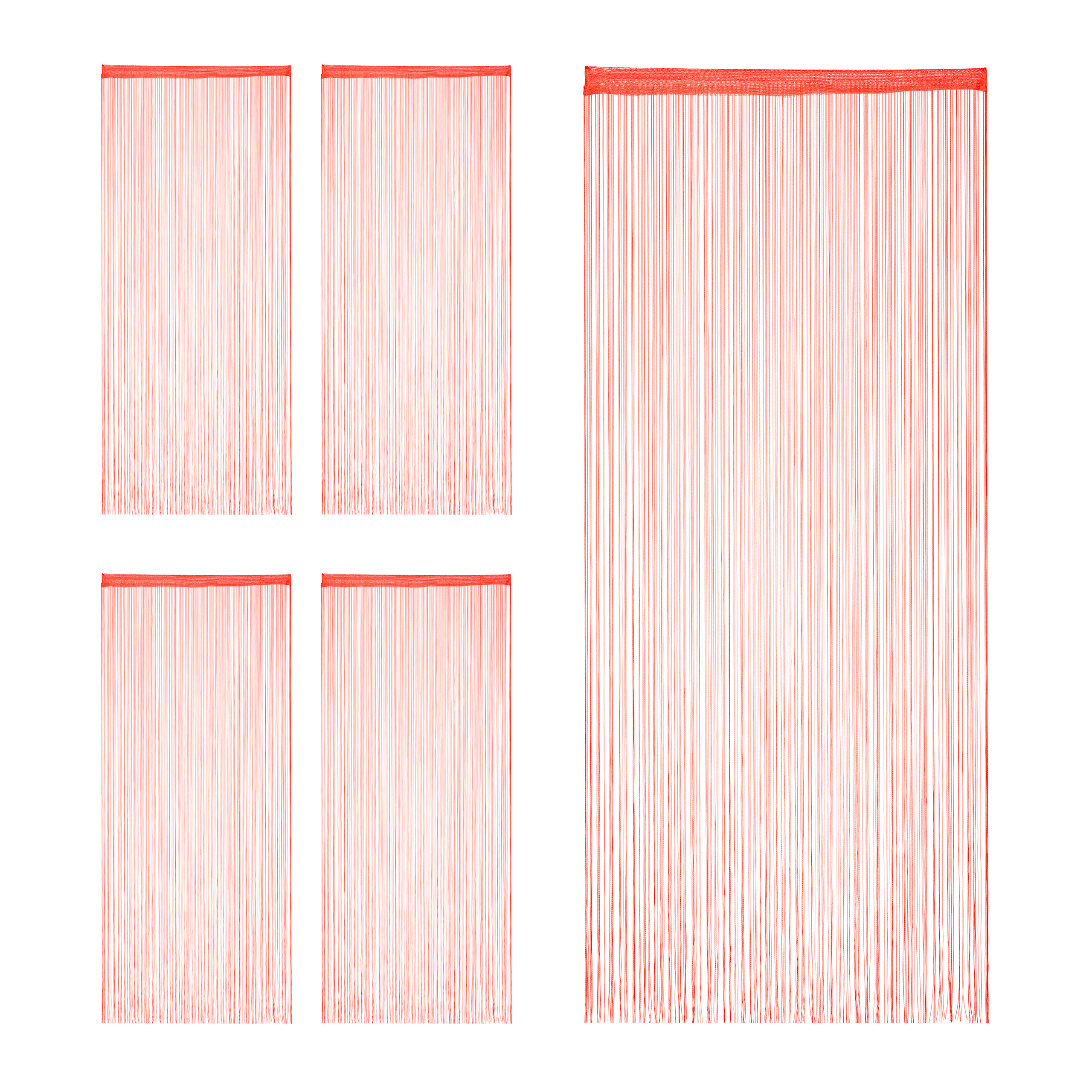 Rideau de fil passage pour tringle en lot de 5, peut être raccourci ...