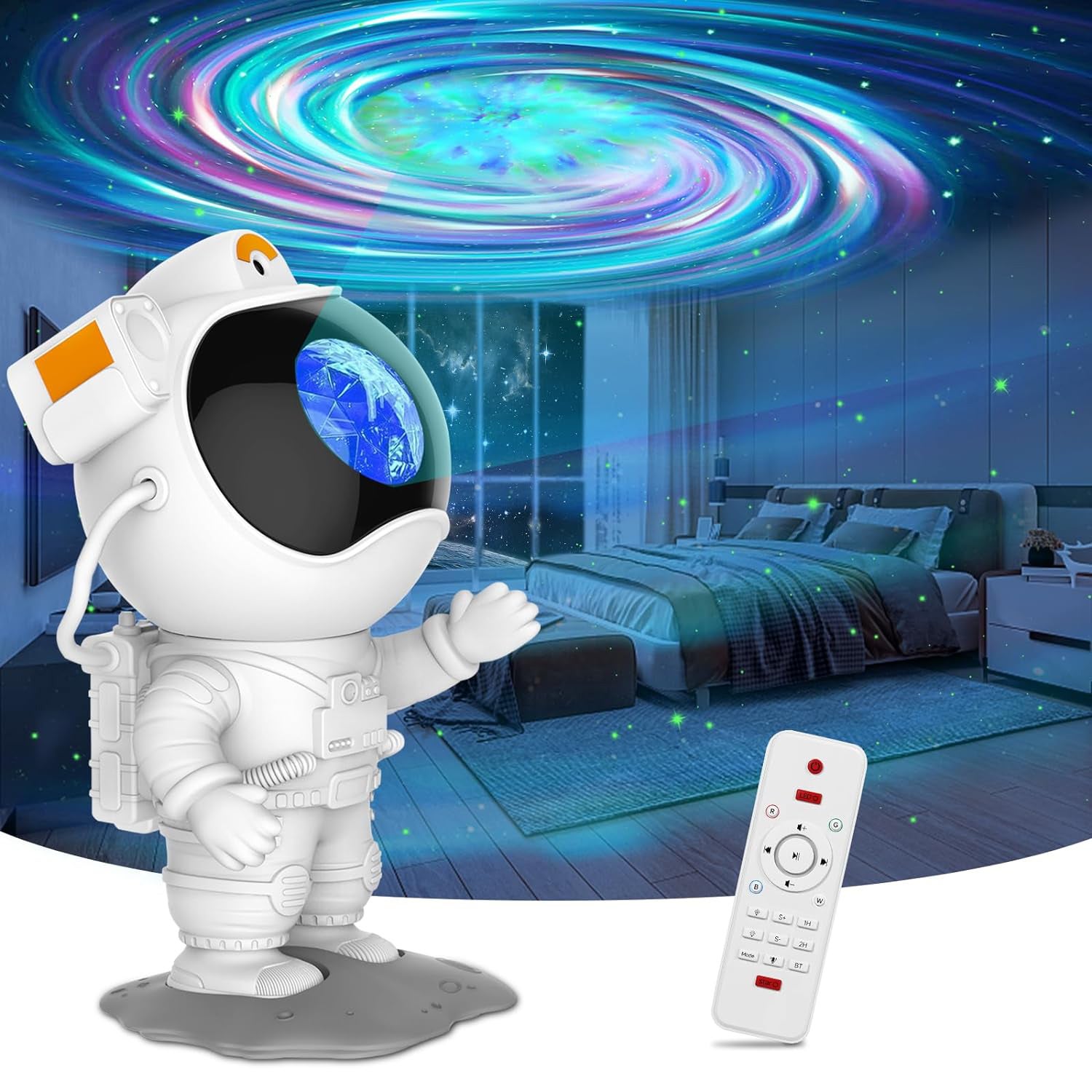 Proyector Galaxia Astronauta 3en1, 32 Efectos + Altavoz Bluetooth ...