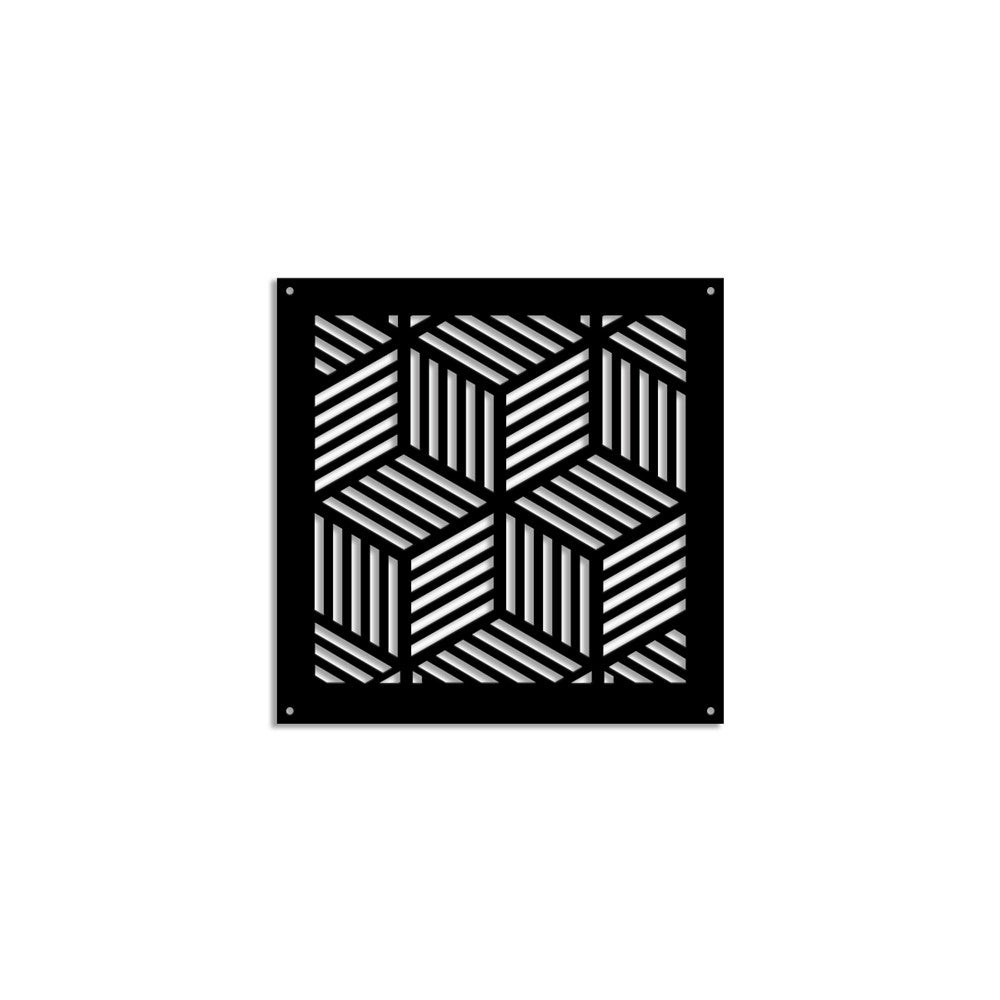 CUBIC - Panel PVC Perforado - Parasol 48X48 CM NEGRO | Leroy Merlin