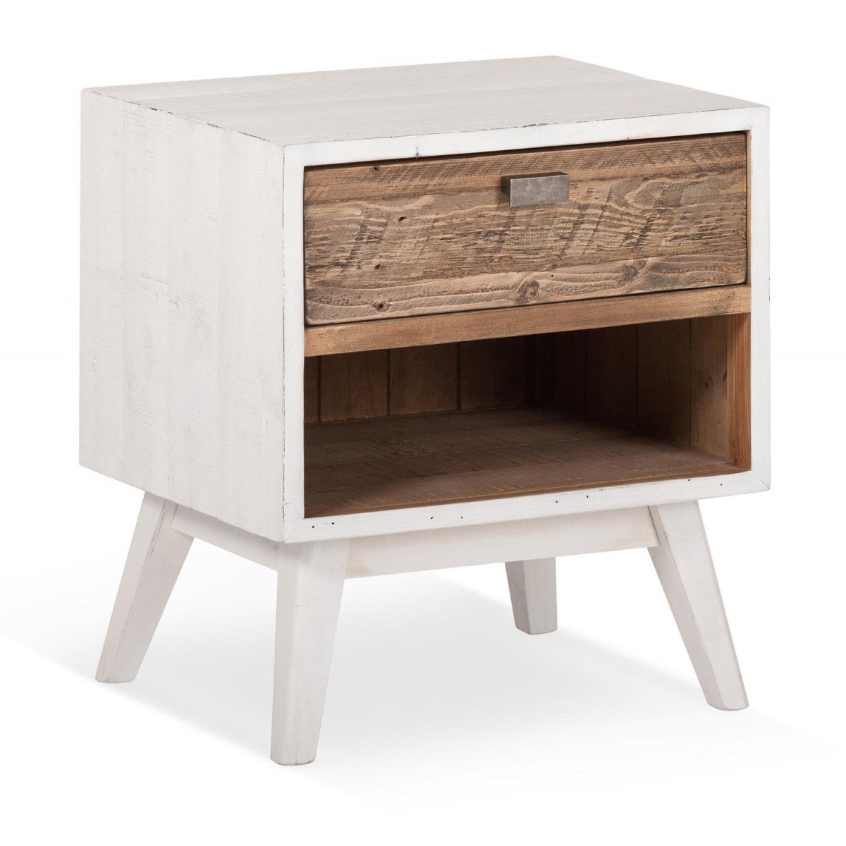 Table de chevet 1 tiroir Bois Blanc - Nastasie Décoration d'Autrefois ...