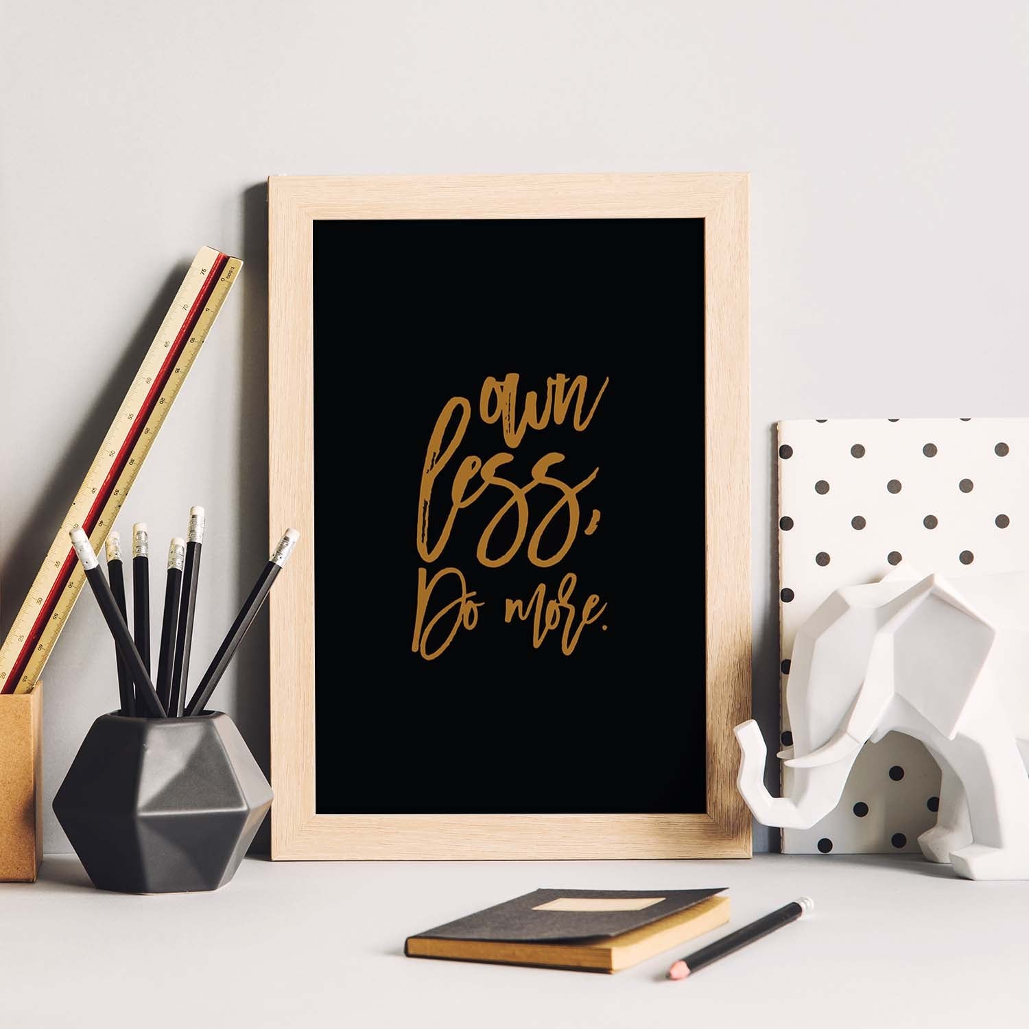 Poster Con Frase Inspiracional Lámina De Decoración Ten Menos Con ...