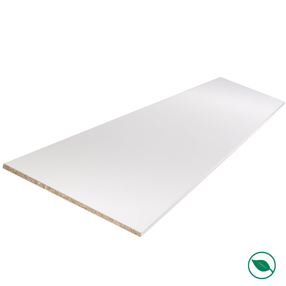 Tablette mélaminé blanc 2000 x 300 x 16 mm - PEFC 75% | Bricoman