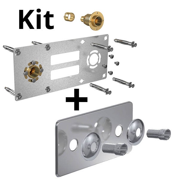 Kit ROBIFIX PER Ø16 - droit F 1/2 glisse + cache inox 150mm | Leroy Merlin