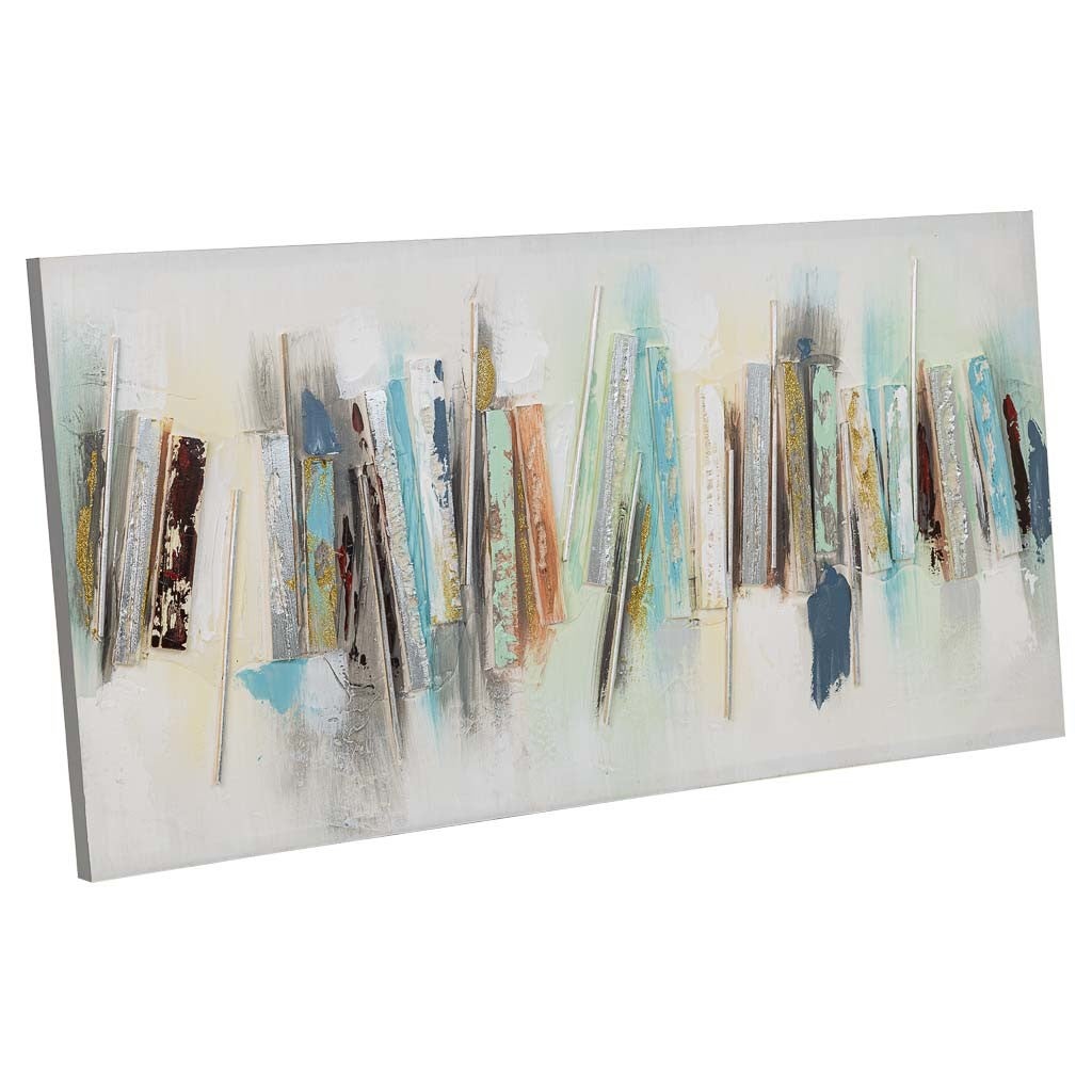 Tableau peint à la main avec relief gris 50x100x3h | Leroy Merlin