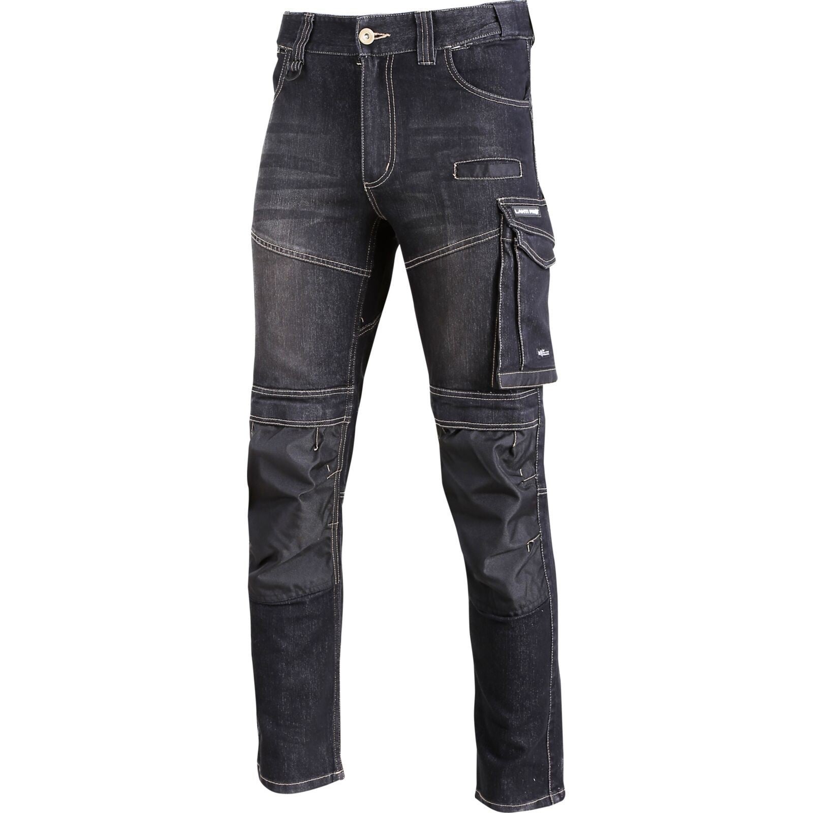 Pantalon de travail JEANS, NOIR, STRETCH, RENFORTS, 2XL\\\",CE,LAHTI ...