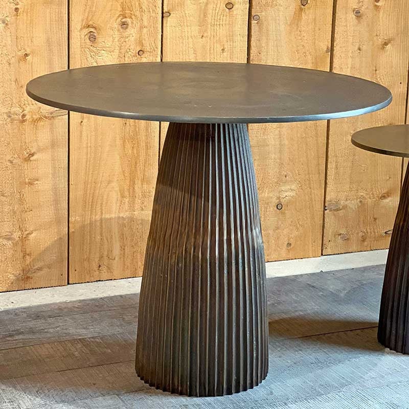Table ronde Amanda marron 88x88x74cm | Leroy Merlin