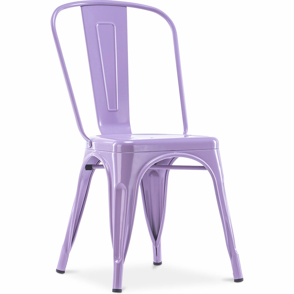 Chaise de salle à manger Bistrot Metalix design industriel en Métal - Nouvelle édition Violet ...