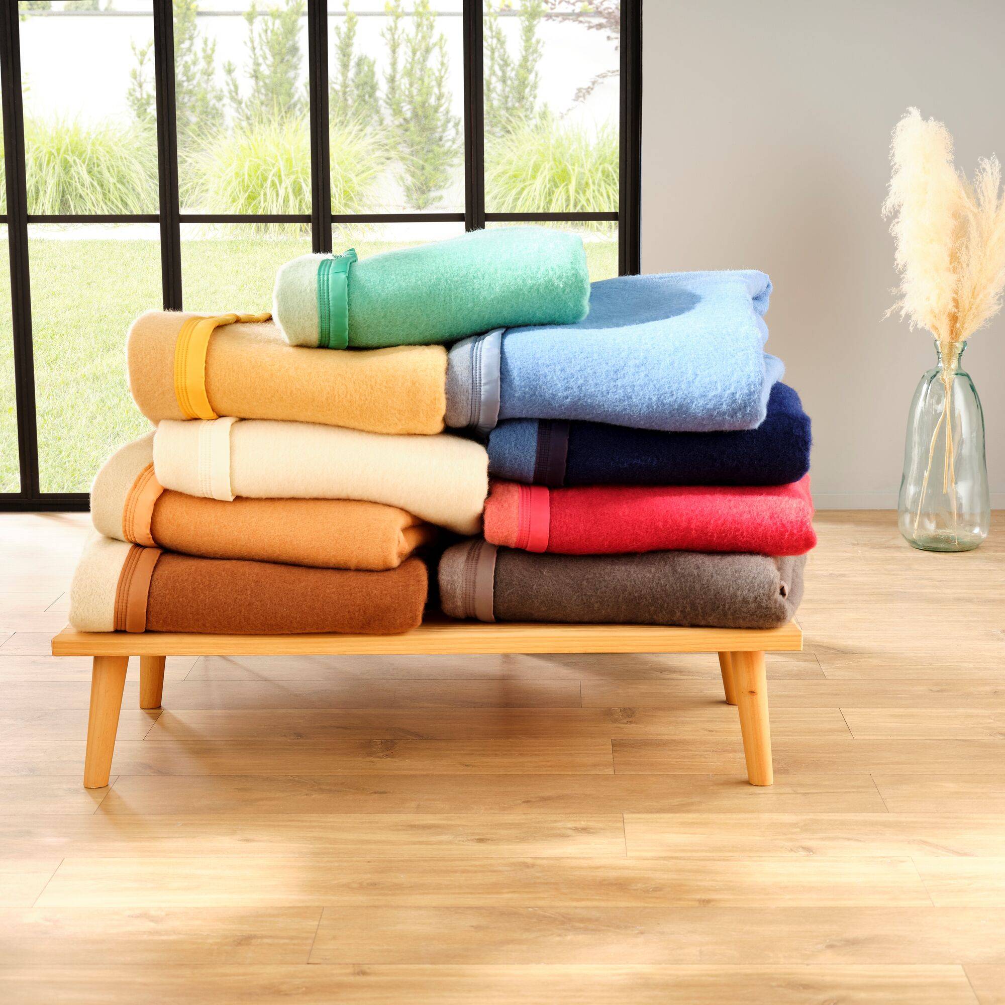 Couverture 100% laine Woolmark 500g Volta-180 x 240 cm-Naturel | Leroy ...