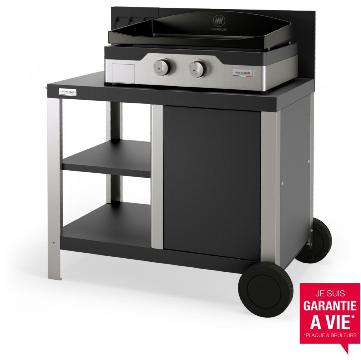 Plancha gaz LE MARQUIER Allure 260 DUO + Desserte Allure DUO | Leroy Merlin