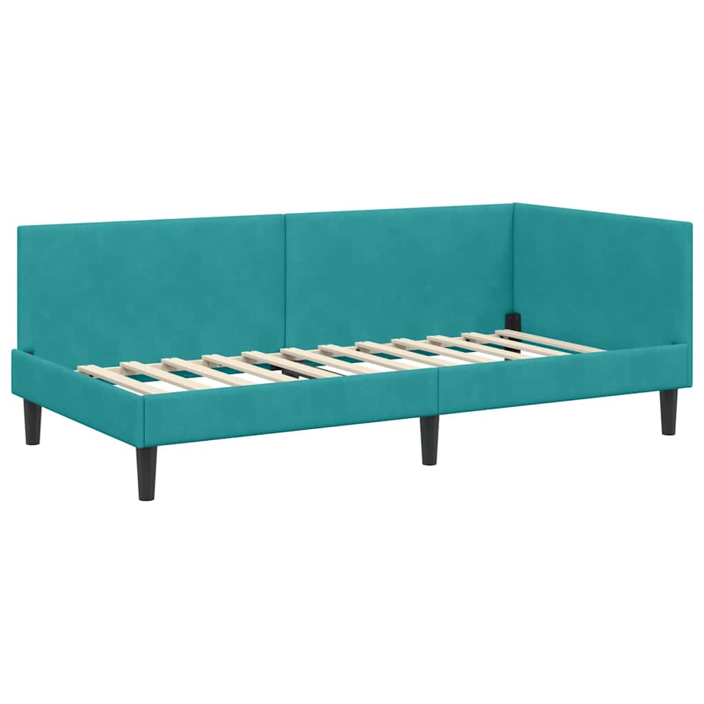 Lit Simple| Cadre de lit d'angle Autre Turquoise 90 x 200 cm | Leroy Merlin