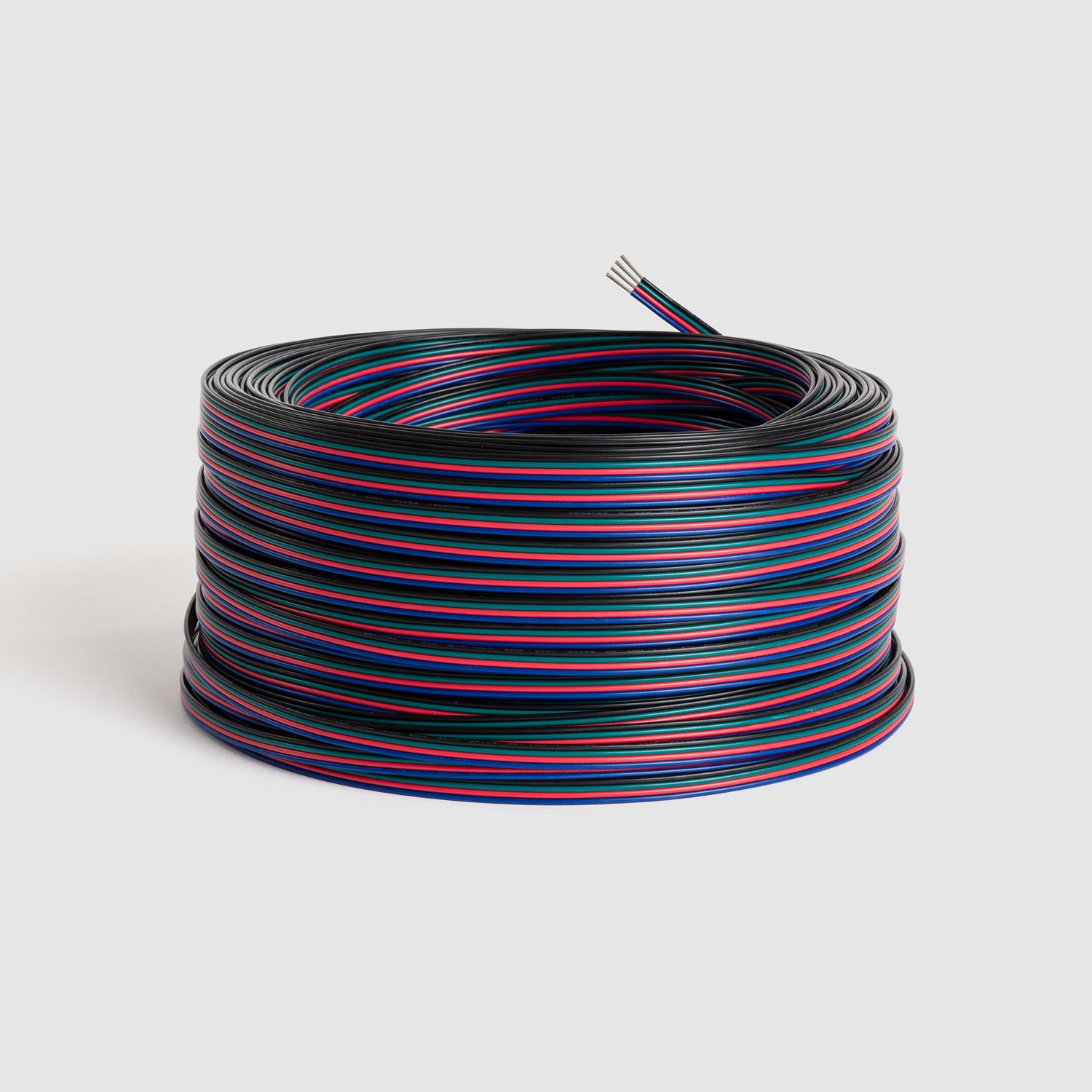 Rouleau 100m Gaine Câble Électrique Plat 0.5mm² pour Ruban LED | 4P ...
