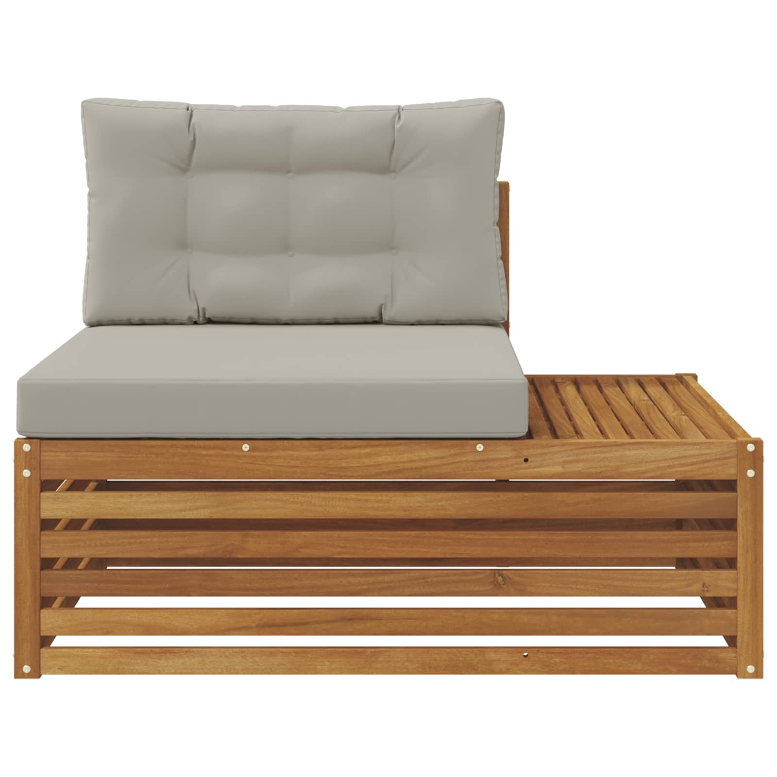 Sofá modular de exterior con cojín 3 Pieza Gris Natural y Claro | Leroy ...