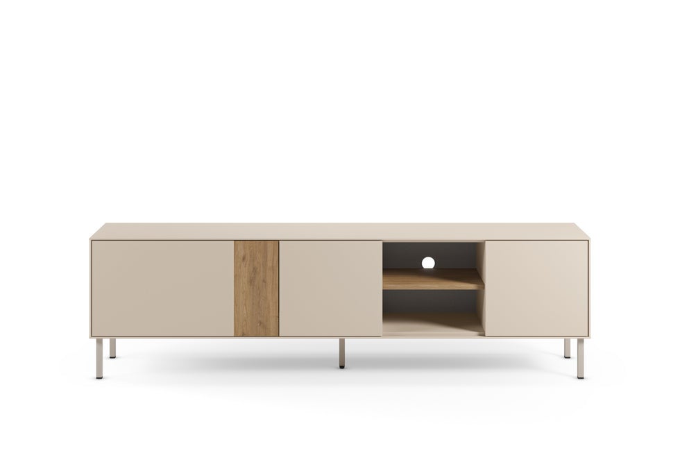 ELDIO - Meuble TV 180cm -en mélamine Beige | Leroy Merlin