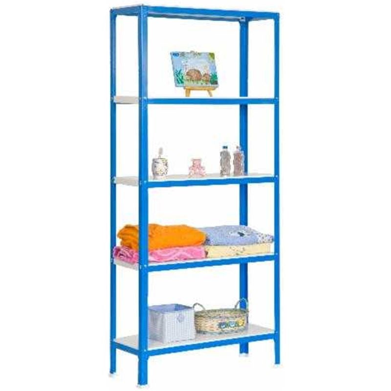 Étagère métallique sans vis SIMONHOME CLICK MINI 5/300 BLEU/BLANC. | Leroy Merlin