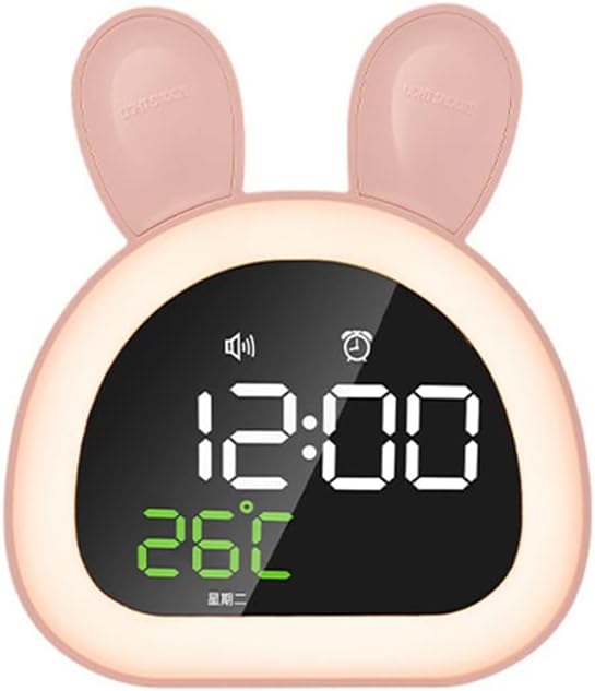 Réveil numérique LED rose affichage LED électronique contrôle du son ...