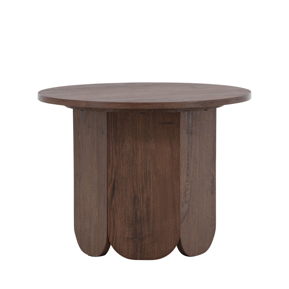 Tekla - Table basse ronde en bois ø60cm - Bois foncé | Leroy Merlin