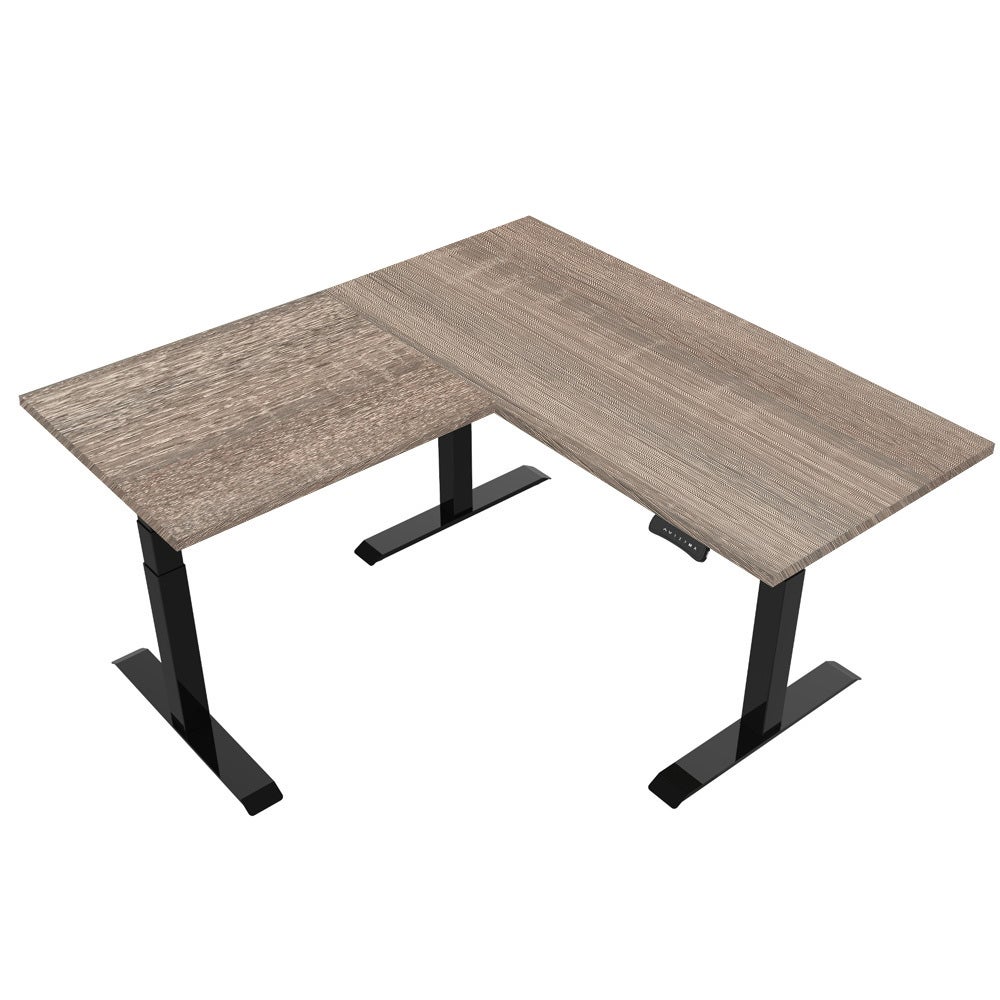 Scrivania regolabile elettricamente Robson oak - Struttura angolare per ...