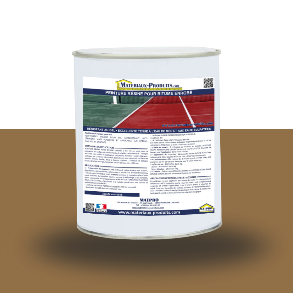 Peinture résine pour bitume enrobé Pot de 6 Kg Chamois RAL 070 50 30 ...
