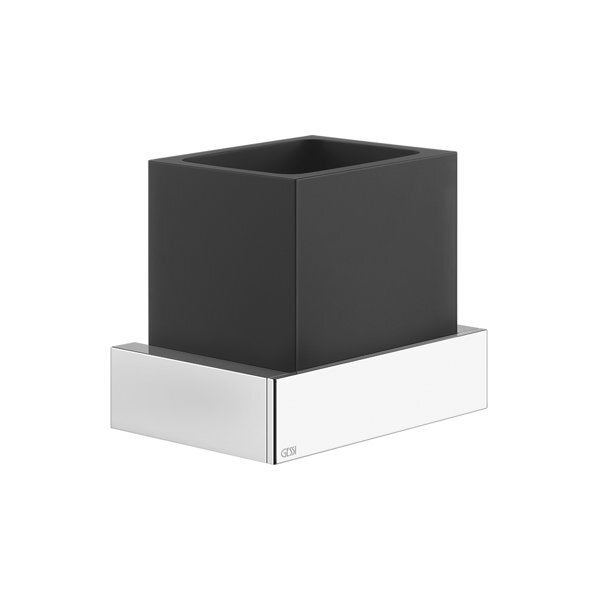 Accessoires Gessi Rettangolo Porte-verre mural, gobelet noir, 20808 ...