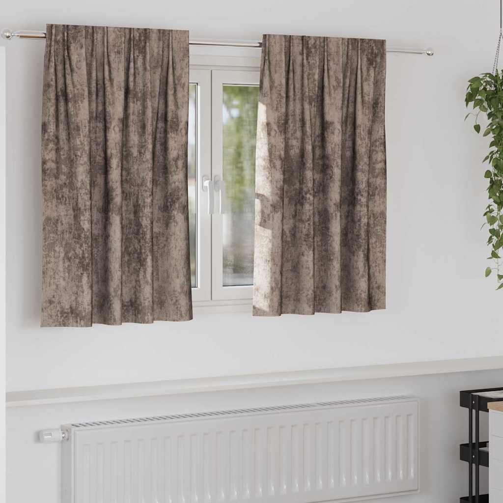 Rideaux en velours 2 pcs Cappuccino 140 x 140 cm Velours | Leroy Merlin