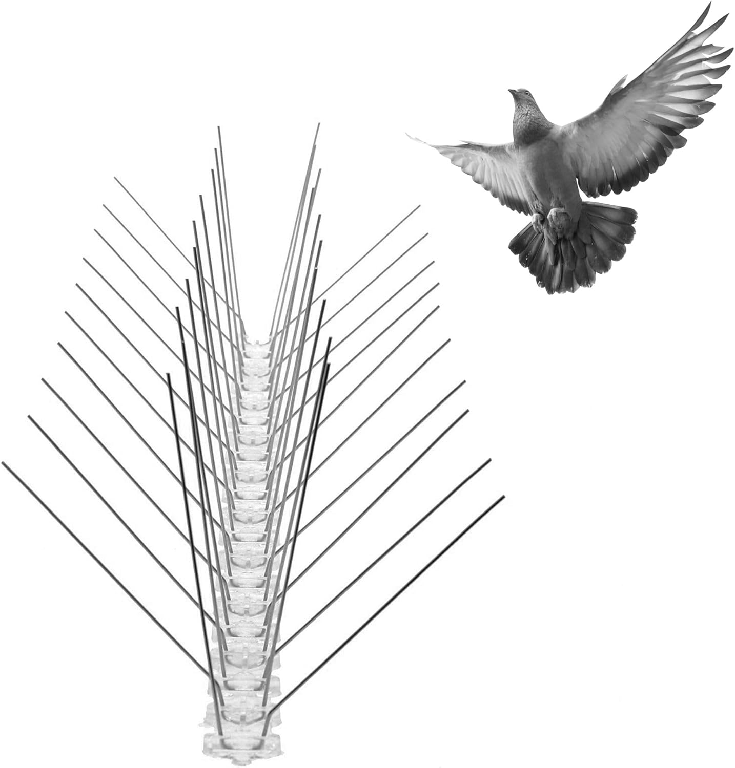 Lot de 4 - Pics Anti-Volatile - 2 Mètres Linéaire - 40 Pointes en ...