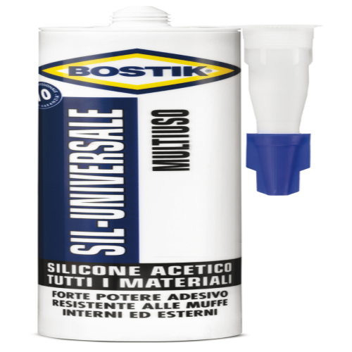 SILICONA ACÉTICA SIL UNIVERSAL BOSTIK NEGRO RAL 9005 ML 280 | Leroy Merlin