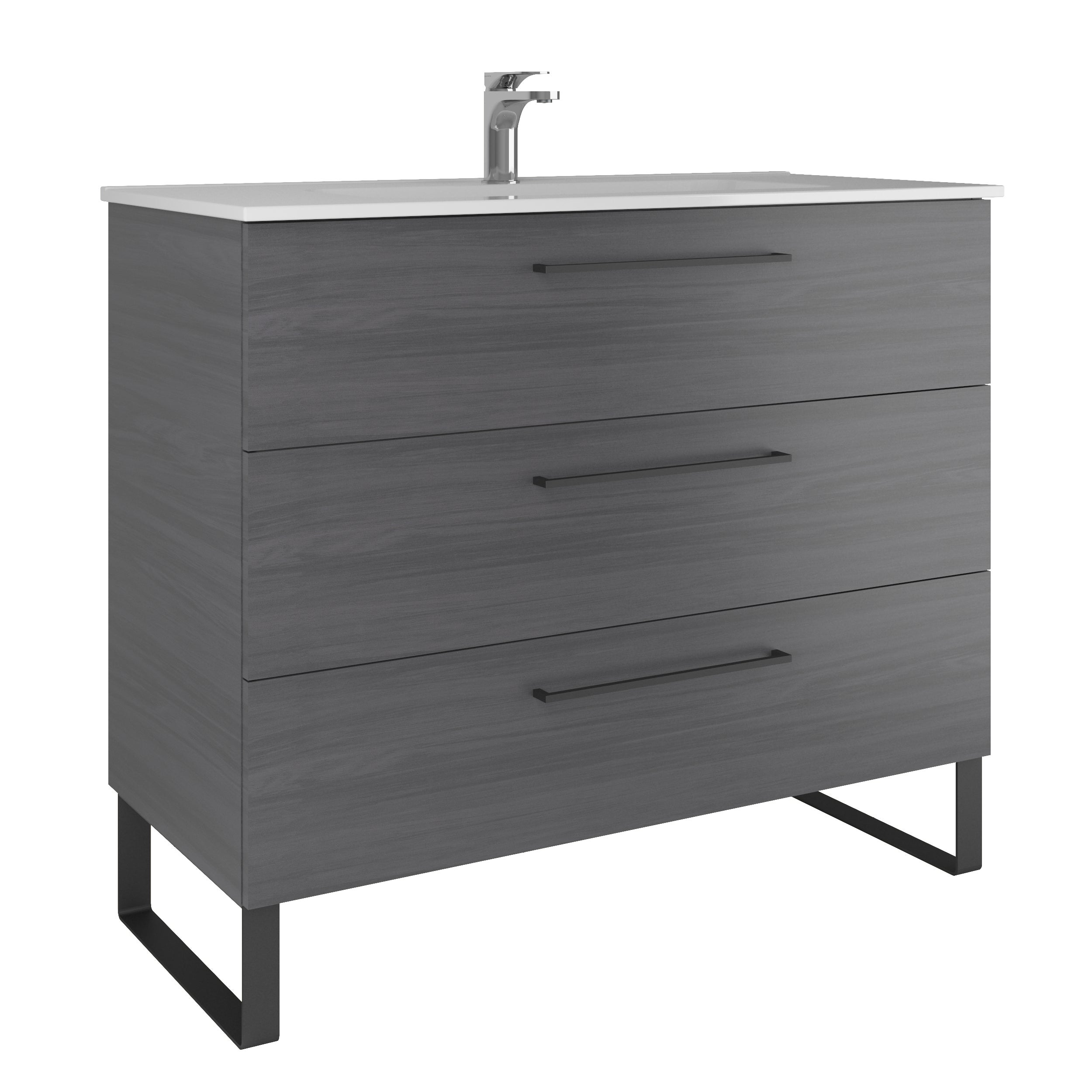 Meuble de salle de bain 120 cm + lavabo en céramique + pieds | Varma ...