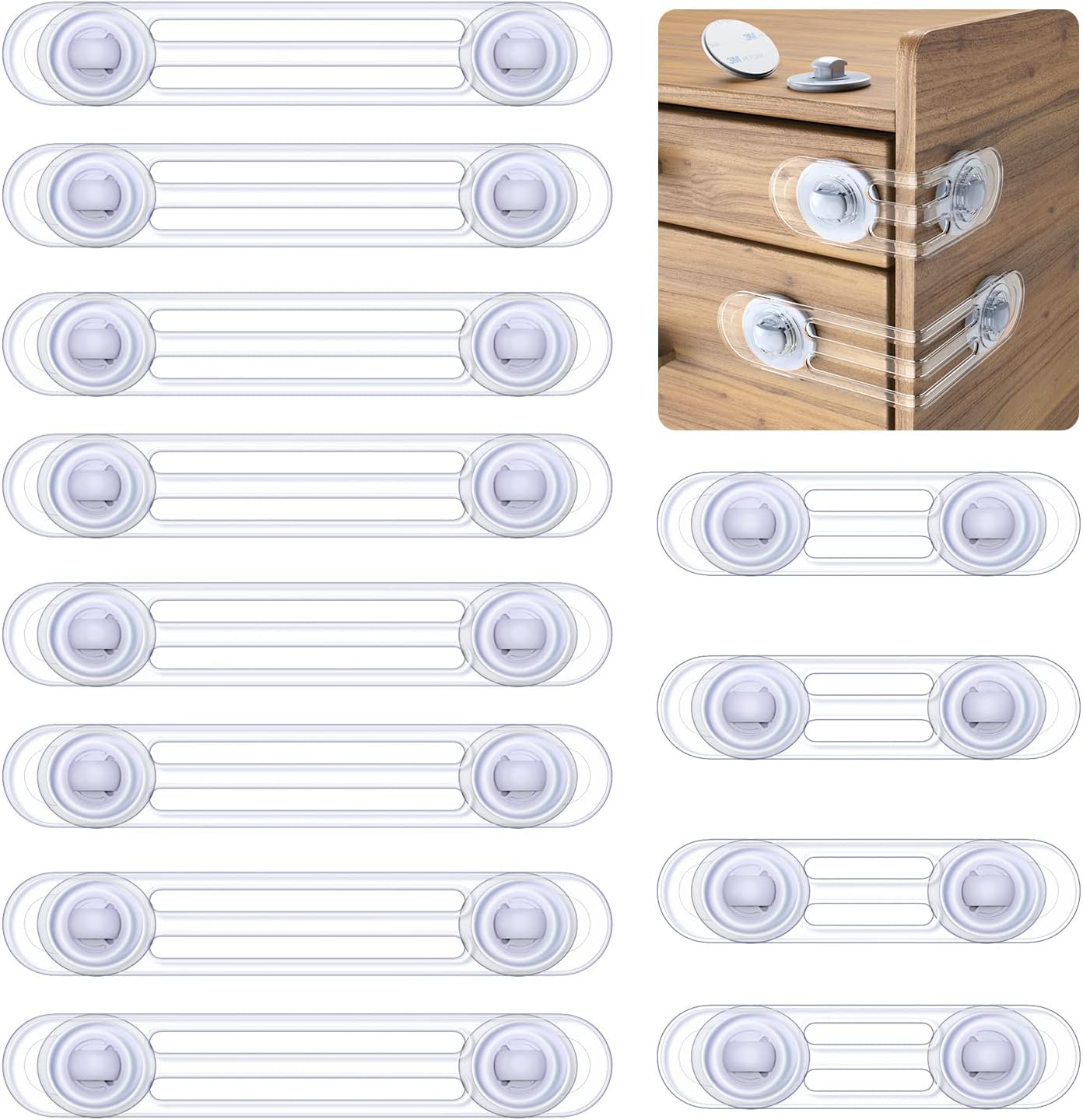 (Transparent)Sécurité Bebe, Sécurité Enfant Porte, 12 Pièces Bloque ...