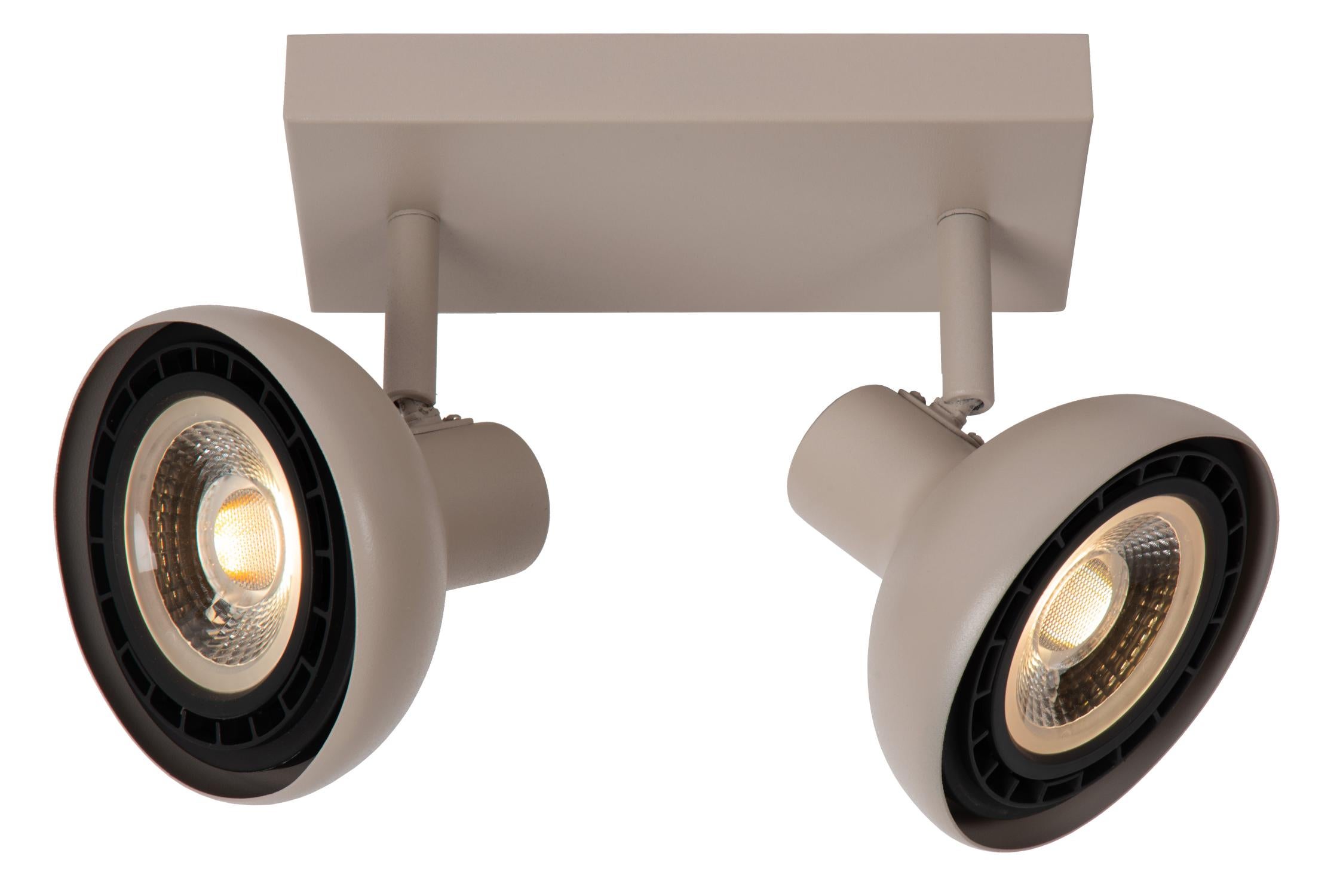 Lucide SENSAS - Spot plafond - 2xGU10 (ES111) - Crème | Leroy Merlin