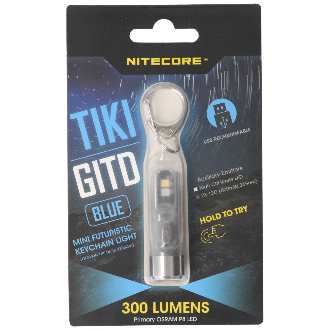 Nitecore TIKI GITD, Glow in the dark, avec LED UV, lampe porte-clés ...