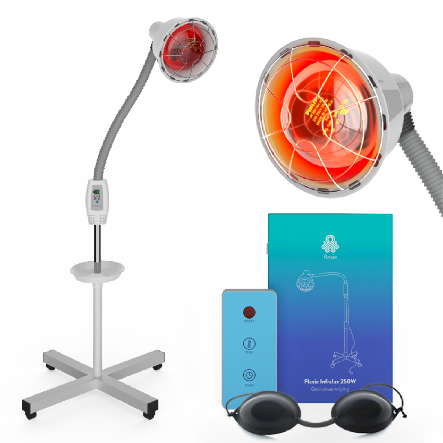 FLEXIE Infralux 275 - Lampe Luminothérapie - Lampe Infrarouge et ...