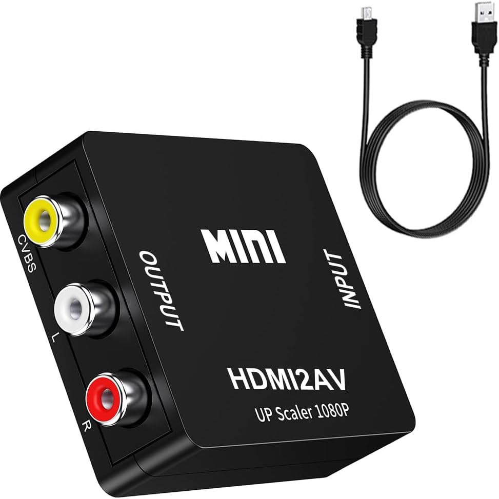Adaptateur HDMI vers AV, convertisseur audio et vidéo haute définition ...