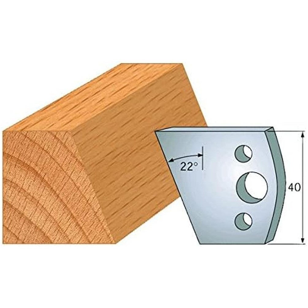 Jeu de 2 Fers Profilés Acier HT 40 x 4 mm - N°001 Chanfrein 22° - Outil ...