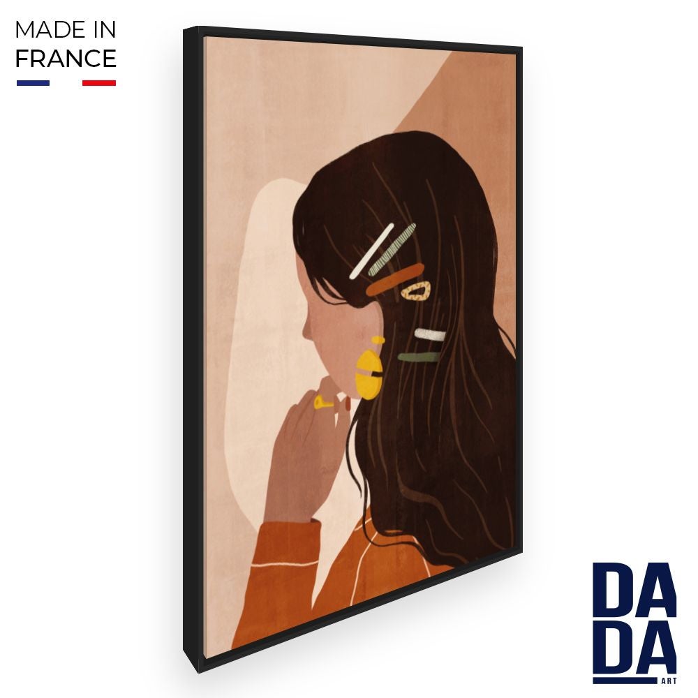 Toile encadrée Silhouette élégante / 60x90cm / Cadre Noir / Fabriqué en ...