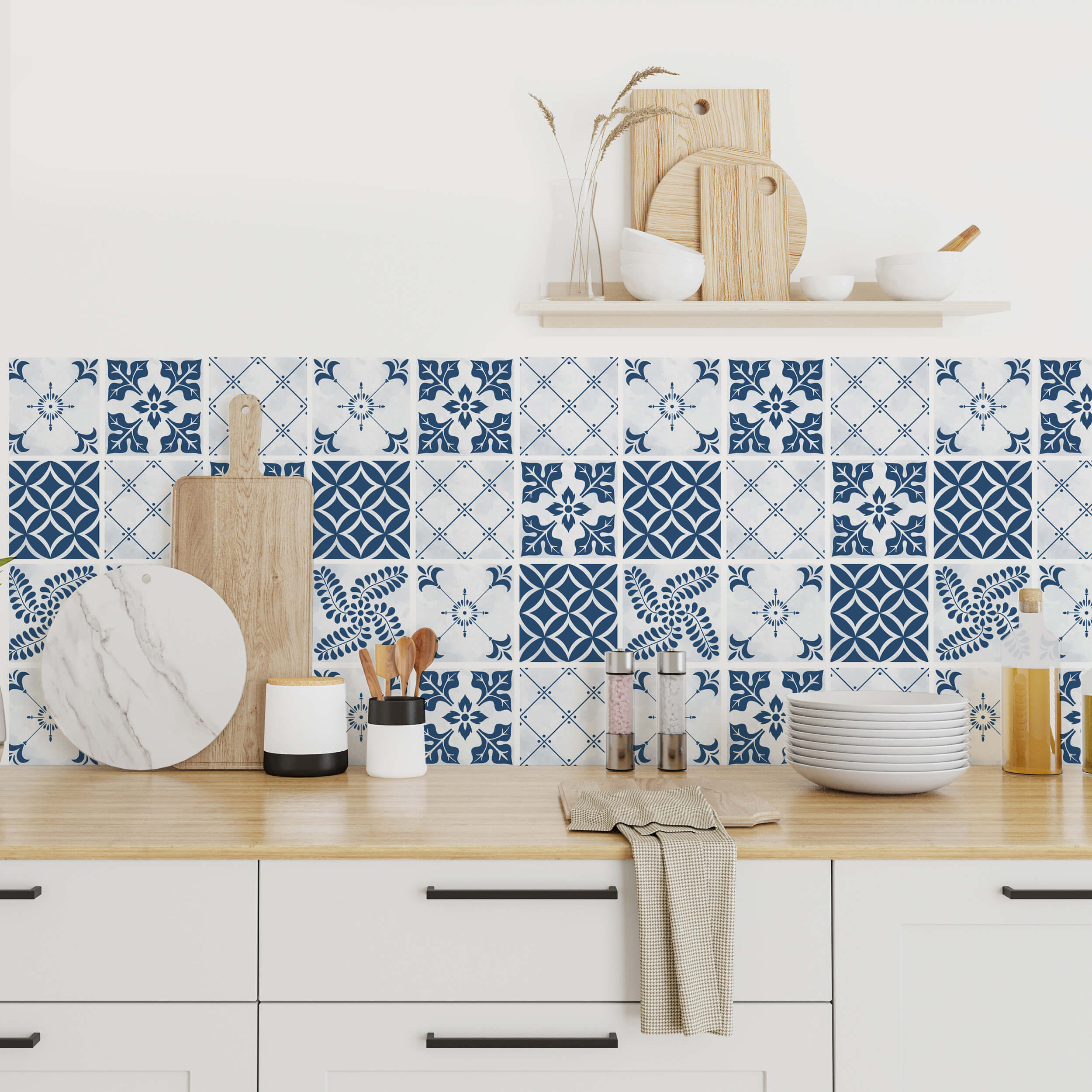 Stickers carrelage carreaux de ciment 20x20cm - kit de 60 | Leroy Merlin