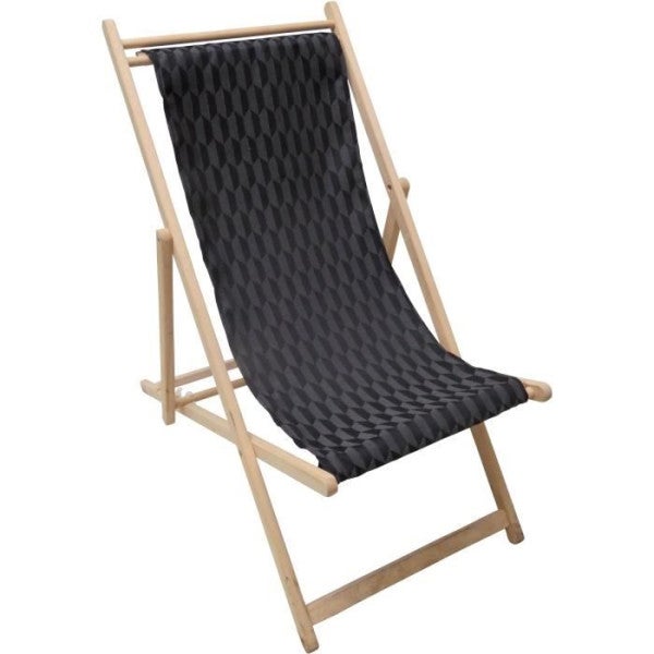Transat JARDIN PRIVE - Chilienne dralon geometric noir - toile amovible ...
