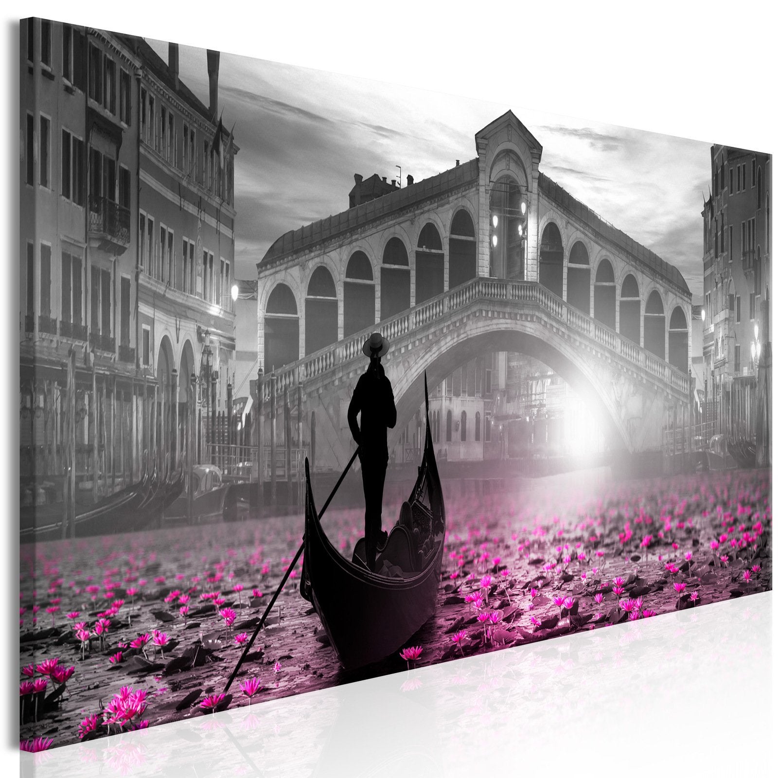 Tableau Magic Venice (1 Part) Étroit Gris - 135 x 45 cm | Leroy Merlin