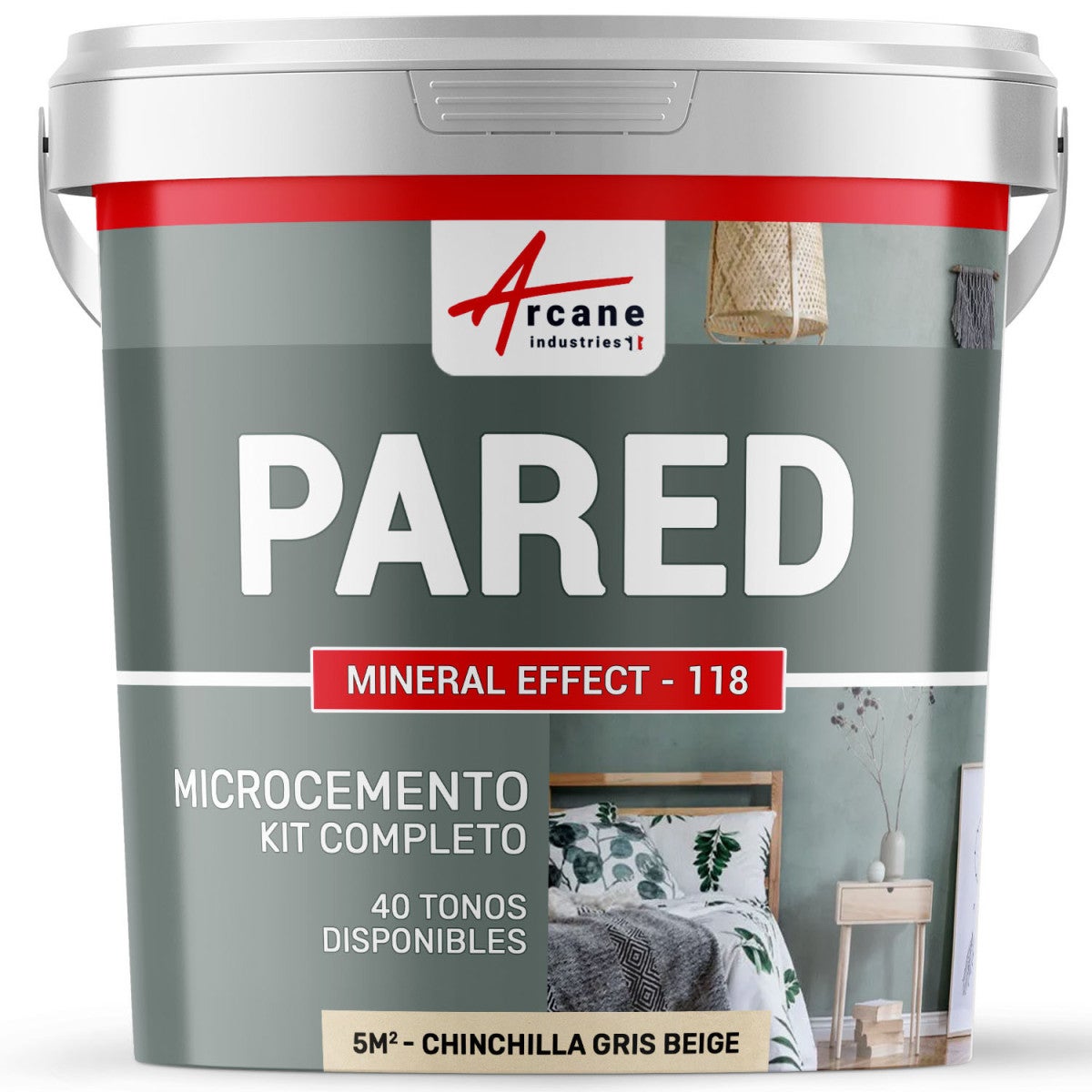 Kit microcemento para muros - 5 m² Chinchilla Gris Beige - ARCANE ...