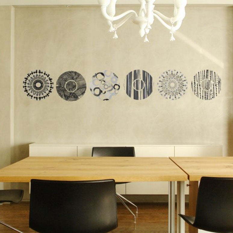 Grey and black designs circles wall decal - Sticker adesivo - adesivi ...